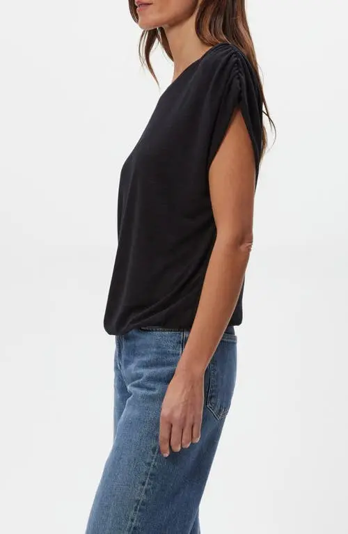 Michael Stars Sharron Cap-sleeve T-shirt - Black