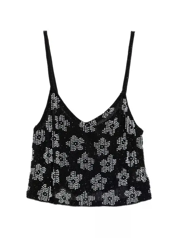 Ashish Floral Sequin Top