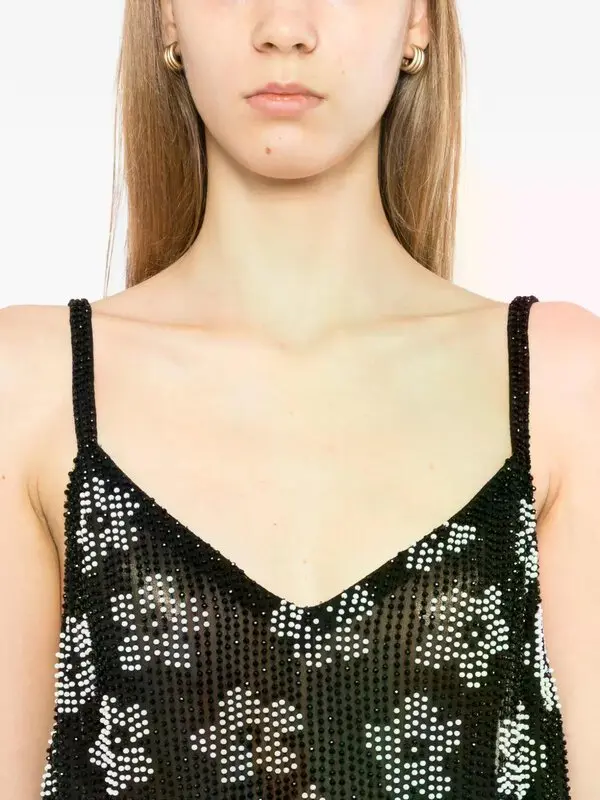 Ashish Floral Sequin Top
