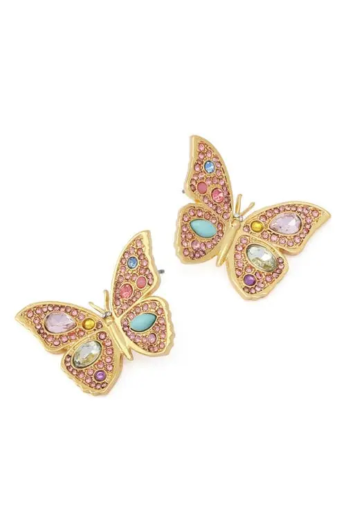 Kurt Geiger Large Pavé Butterfly Stud Earrings