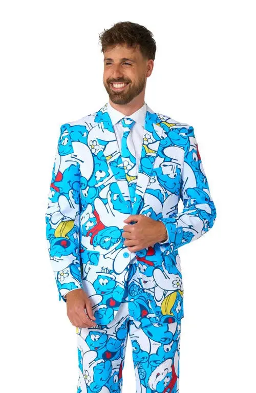 Opposuits X The Smurfs Slim Fit Two-piece Suit & Tie Set