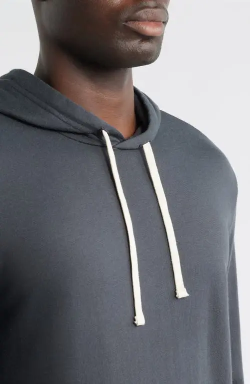 Marine Layer Cotton Blend French Terry Pullover Hoodie - Asphalt Grey