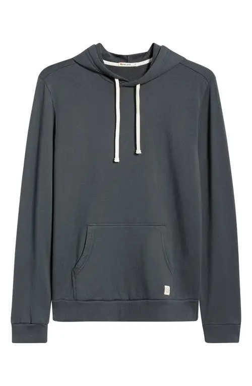 Marine Layer Cotton Blend French Terry Pullover Hoodie - Asphalt Grey