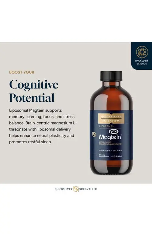 QUICKSILVER SCIENTIFIC Liposomal Magtein Magnesium L-threonate Supplement