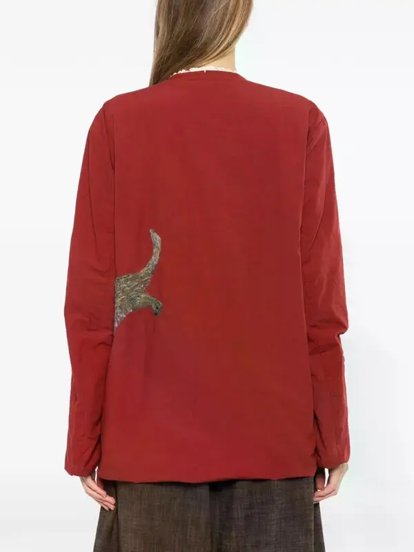 GG IN RED Appliqué Buttoned Jacket