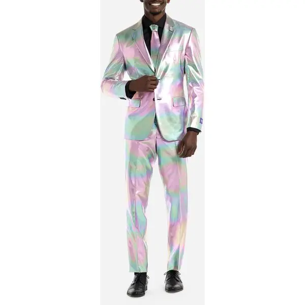 Opposuits Proper Pearly Slim Fit Two-piece Suit & Tie Set