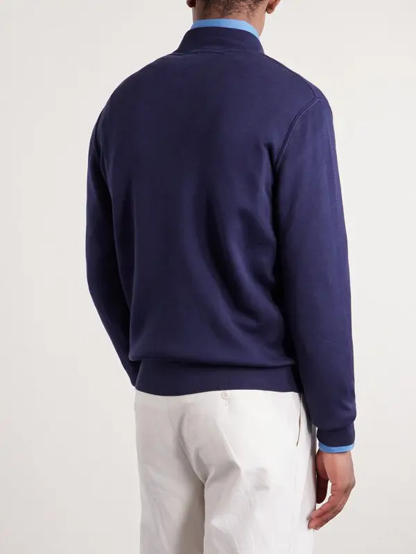 Thom Sweeney Zip-up Cotton Sweater
