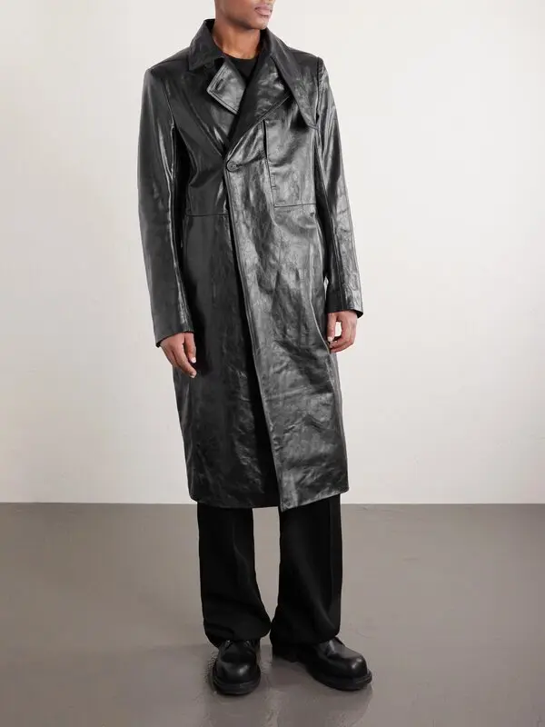 Rick Owens Mastodon Leather Trench Coat