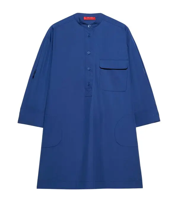 Max & Co. Cotton Mini Shirt Dress - Blue
