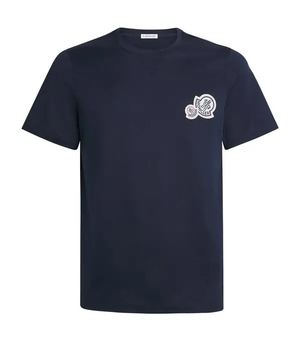 Moncler Cotton Logo T-shirt - Blue