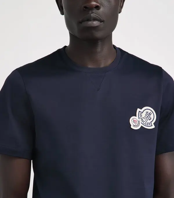 Moncler Cotton Logo T-shirt - Blue