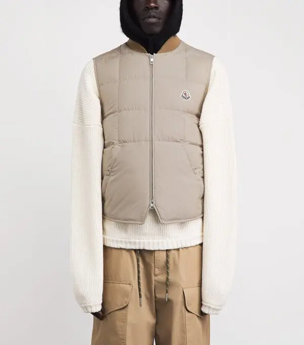 Moncler Elberton Down Gilet - Brown