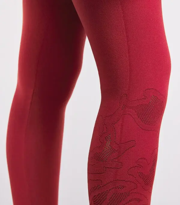 Wolford Net-panel Rose Leggings - Red