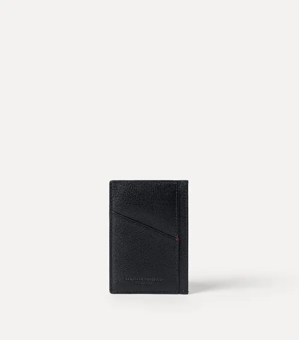 Brunello Cucinelli Leather Card Holder - Black