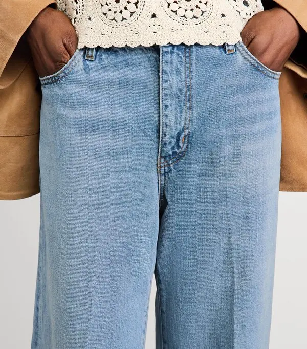 FRAME The Stroll Wide-leg Jeans - Blue