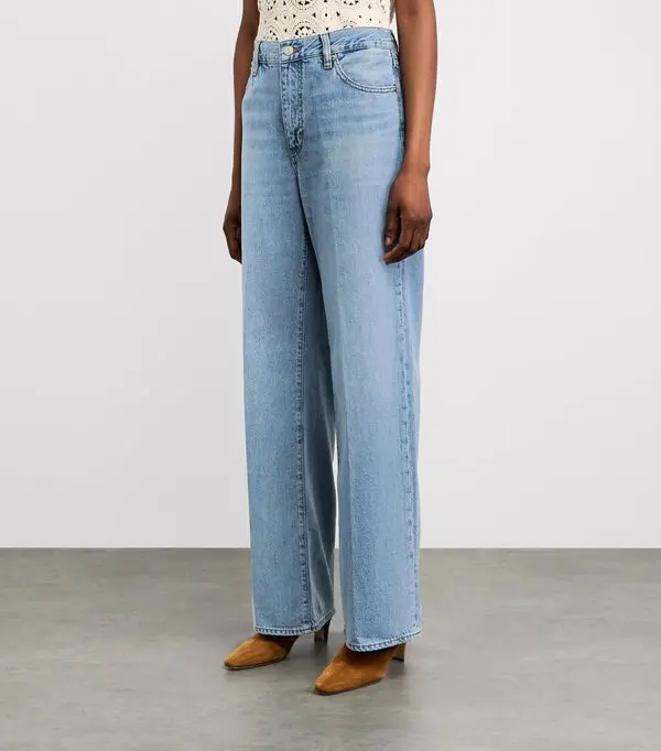 FRAME The Stroll Wide-leg Jeans - Blue