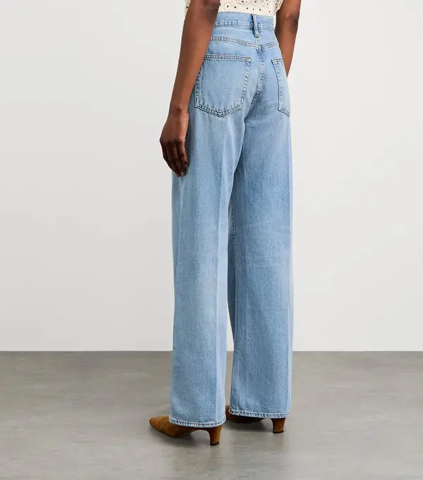 FRAME The Stroll Wide-leg Jeans - Blue