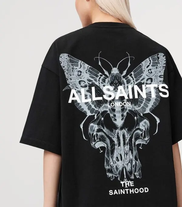 ALLSAINTS Organic Cotton Halis Amelie T-shirt - Black