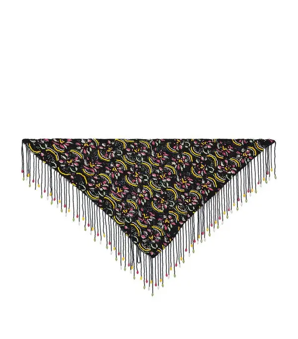 Etro Embroidered Lace Scarf - Black