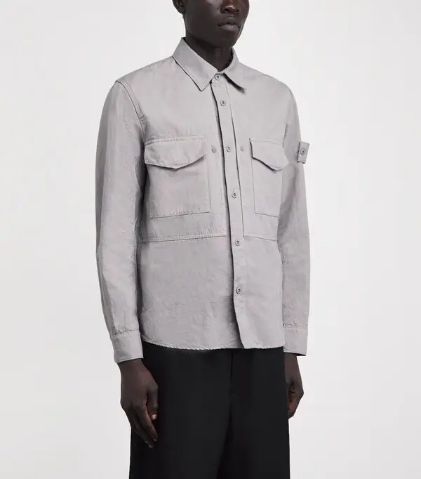Stone Island Canvas Ghost Overshirt - Grey