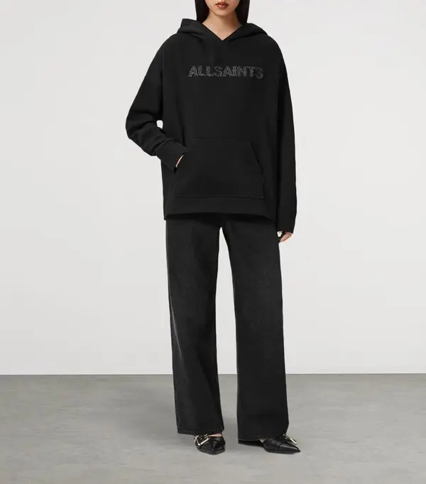 ALLSAINTS Organic Cotton Pin-detail Etienne Hoodie