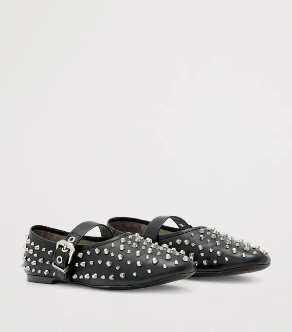 ALLSAINTS Sabine Stud Ballet Flats - Black