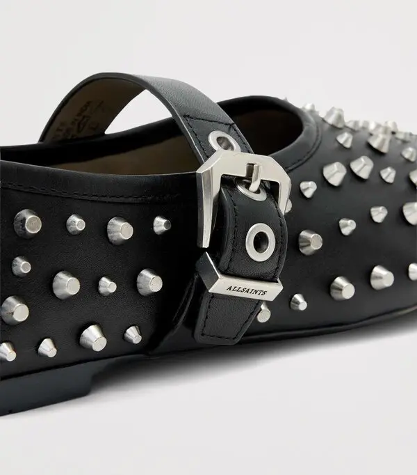 ALLSAINTS Sabine Stud Ballet Flats - Black