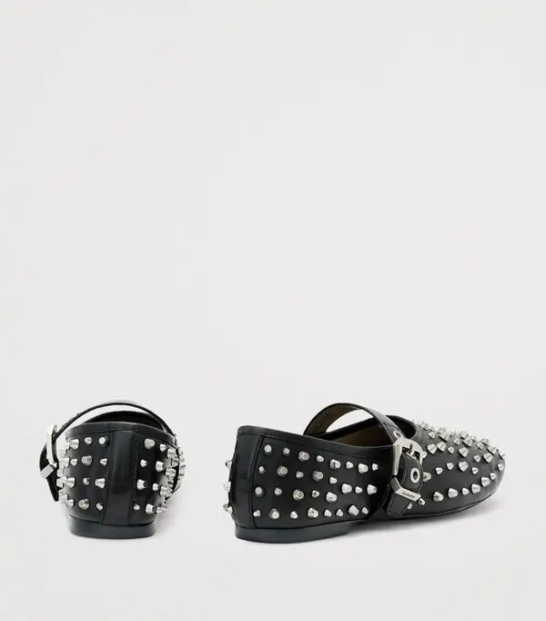 ALLSAINTS Sabine Stud Ballet Flats - Black