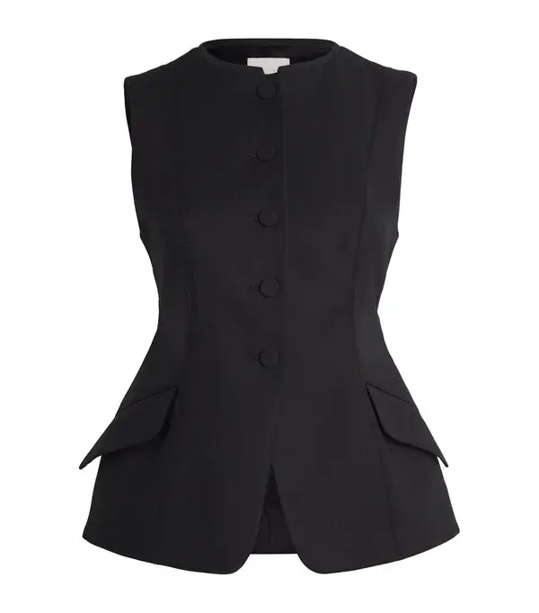 Sandro Cotton-blend Peplum Waistcoat