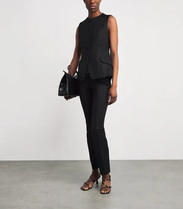 Sandro Cotton-blend Peplum Waistcoat