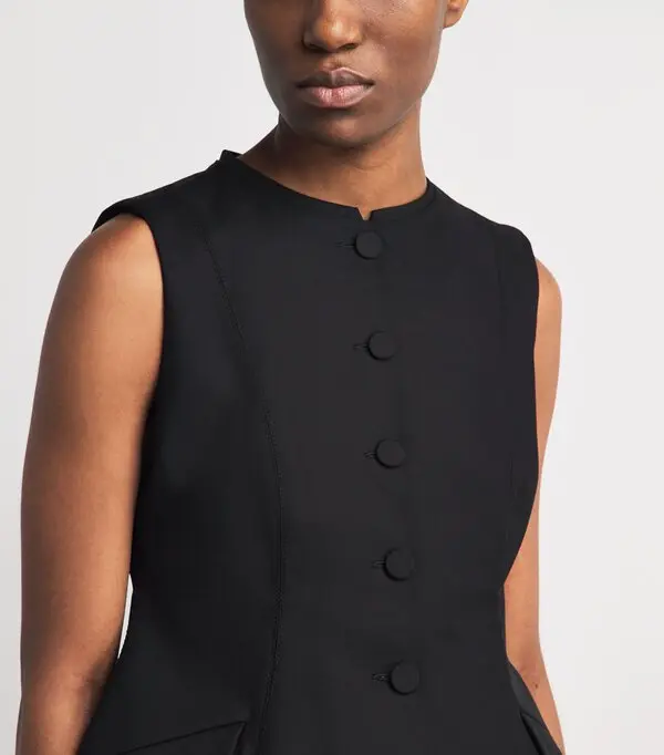 Sandro Cotton-blend Peplum Waistcoat