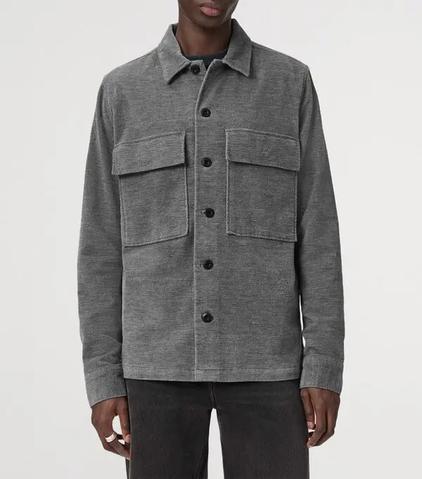 ALLSAINTS Corduroy Hawker Overshirt - Grey
