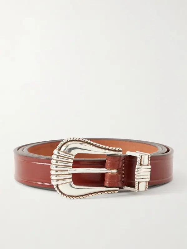 MONITALY 2.5cm Leather Belt - Brown