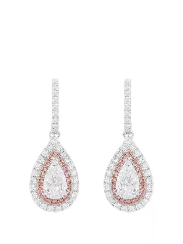 HYT JEWELRY Drop Diamond Earrings - Silver
