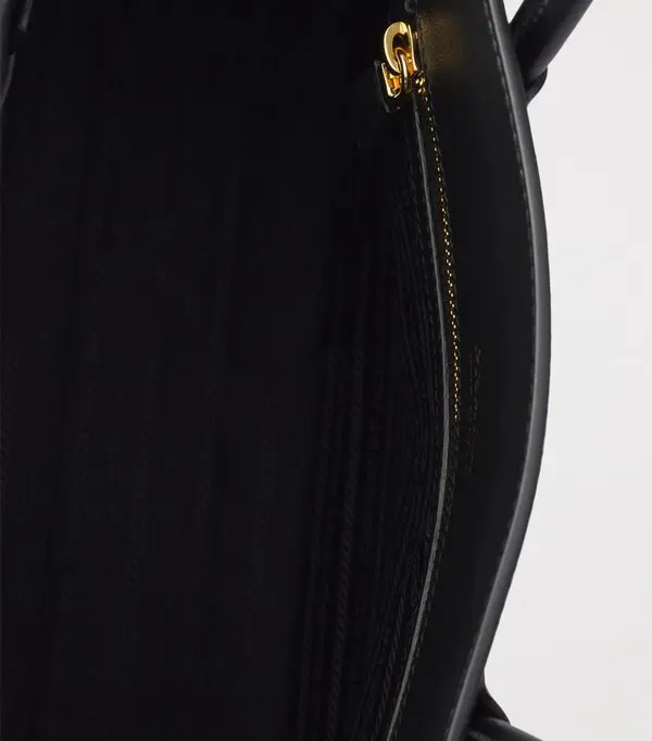 Prada Leather Top-handle Tote - Black