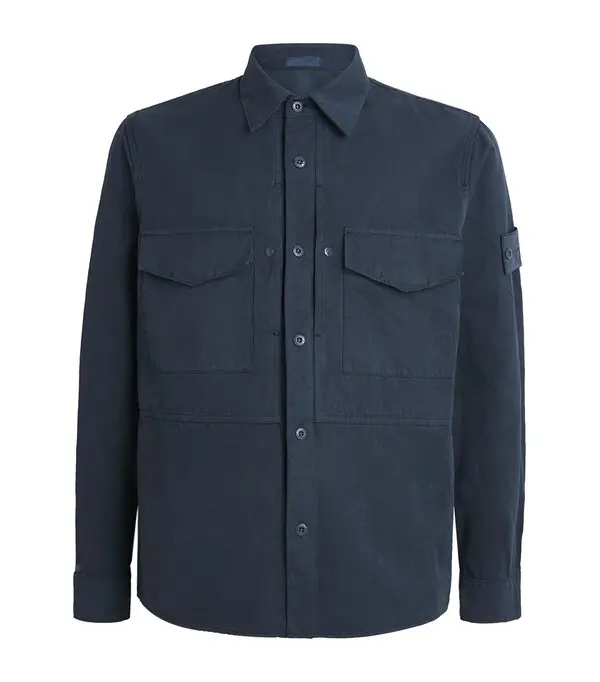 Stone Island Canvas Ghost Overshirt - Blue