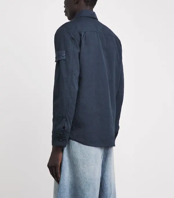 Stone Island Canvas Ghost Overshirt - Blue