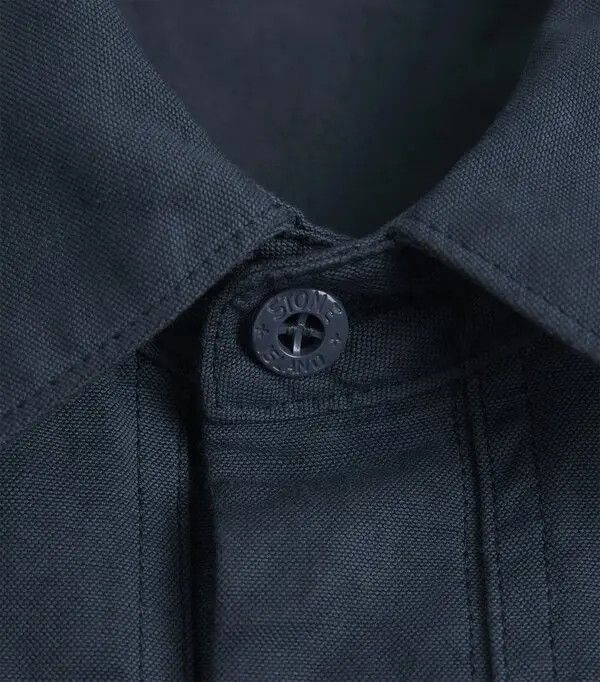 Stone Island Canvas Ghost Overshirt - Blue