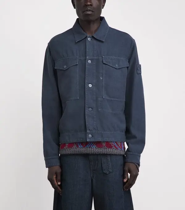 Stone Island Linen-blend Ghost Coach Jacket