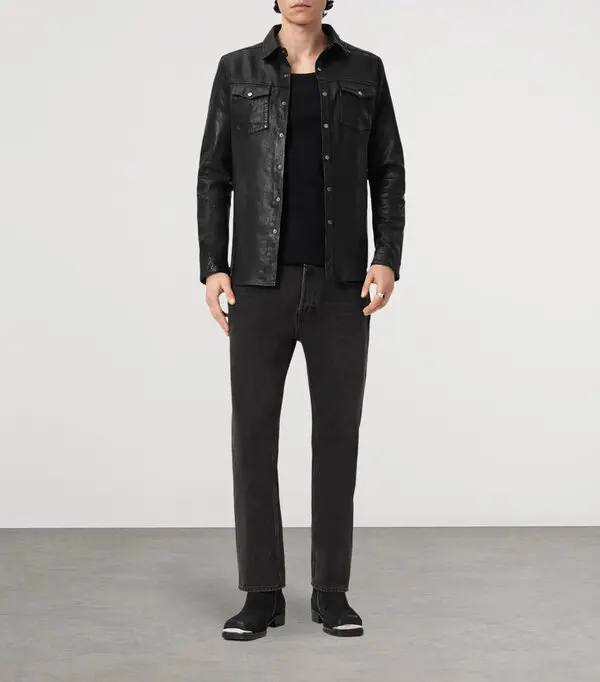 ALLSAINTS Leather Irwin Shirt