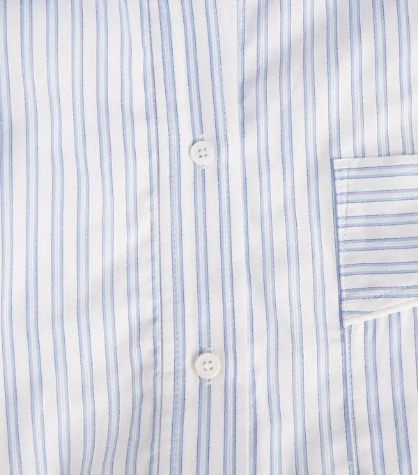 Sandro Cotton Stripe Cropped Shirt