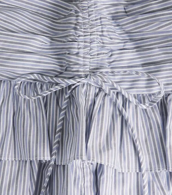 Sandro Cotton Stripe Mini Skirt - Blue