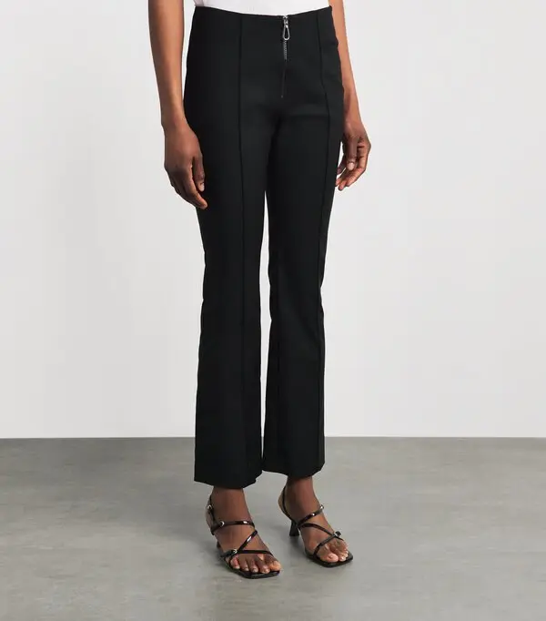 Sandro Zip-up Flared Trousers