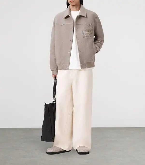 ALLSAINTS Wool Royce Bomber Jacket - Brown