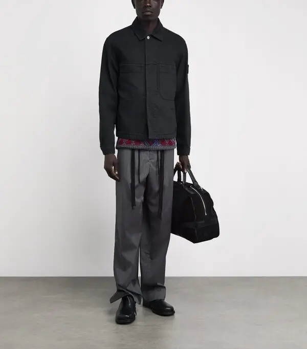 Stone Island Denim Coach Jacket - Black