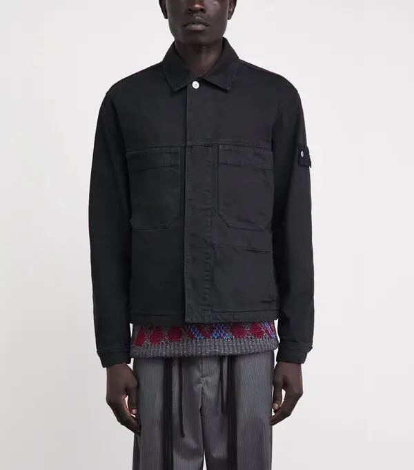 Stone Island Denim Coach Jacket - Black