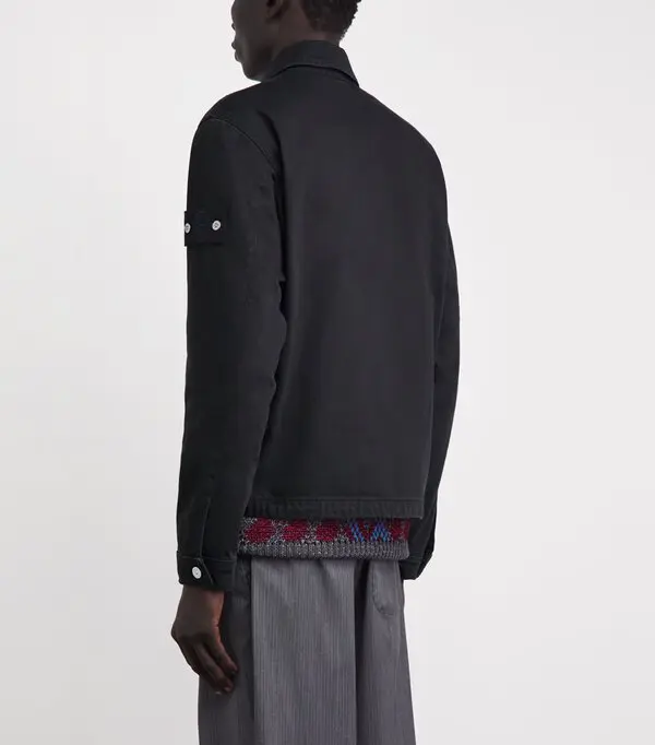 Stone Island Denim Coach Jacket - Black