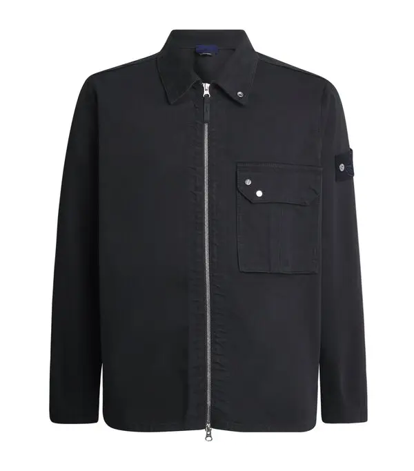 Stone Island Denim Zip-up Overshirt