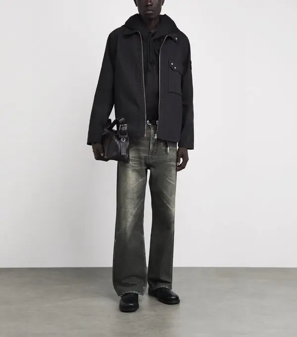 Stone Island Denim Zip-up Overshirt