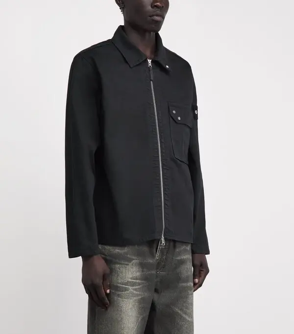 Stone Island Denim Zip-up Overshirt